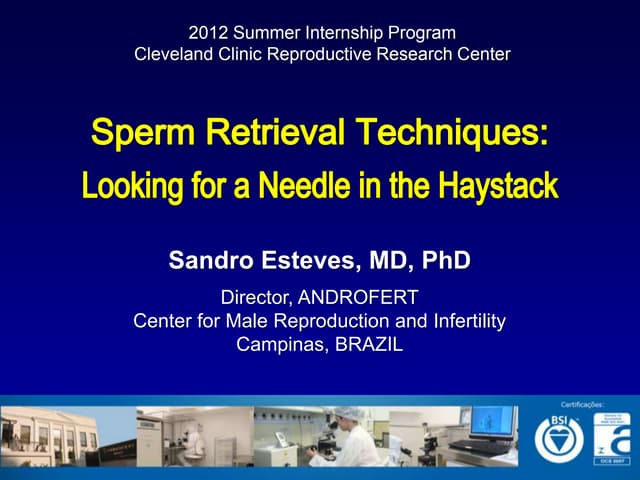Sperm retrieval techniques | PPTX