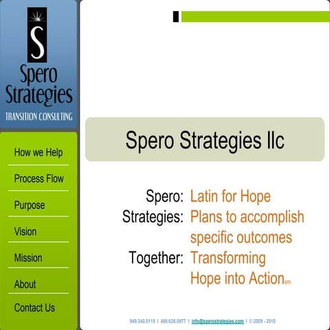Spero Strategies | PDF | Career Planning | Careers