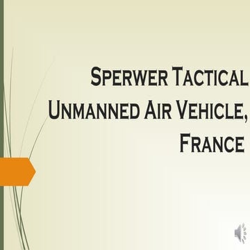 Sperwer tactical unmanned air vehicle, france (2) | PPT