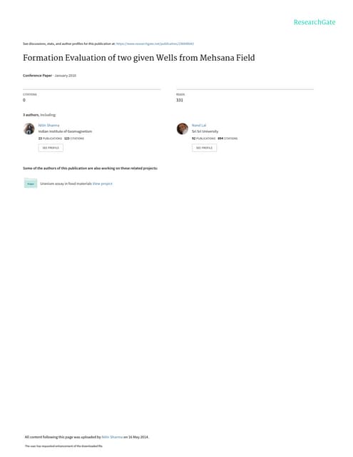 Calculating porosity and water saturation | DOCX
