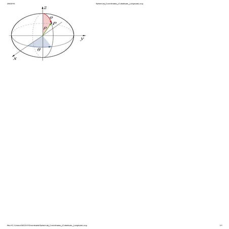 Spherical coordinates (colatitude,_longitude) | PDF