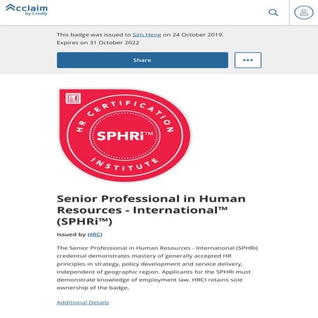 Senior Professional in Human Resources International™ (SPHRi™) | PDF