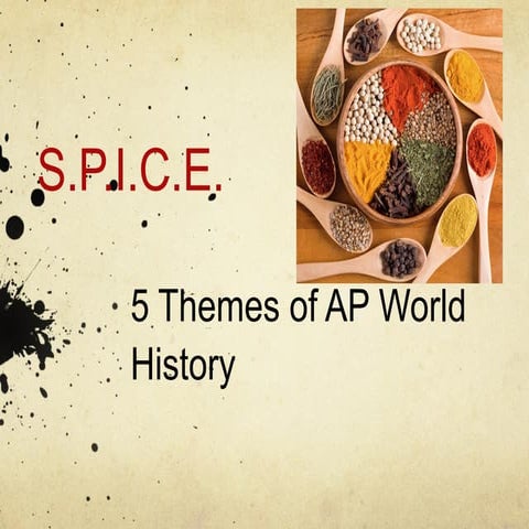 The themes of world history - SPICE -T Extra | PPT