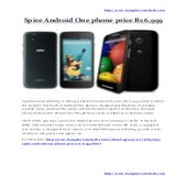 Spice android one phone price rs 6