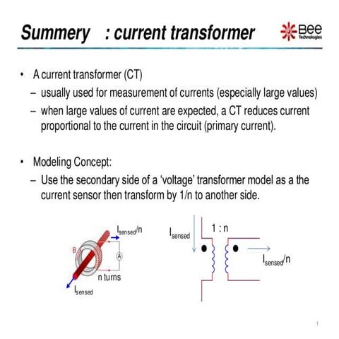 Spice model of current transformer | PDF
