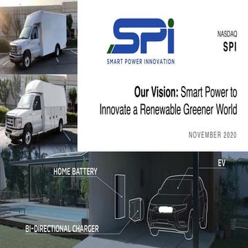 SPI Energy Groups - Investor Deck November 2020 | PPT