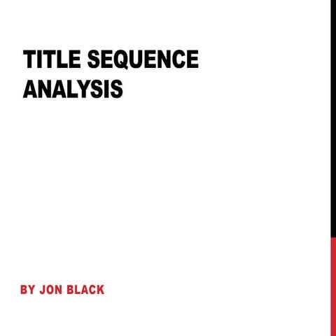 Spider man title sequences | PPTX