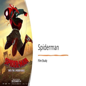Spiderman into the Spiderverse starter activity | PPT