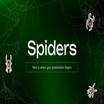 Spiders by Slidesgo - an introduction to arachnids | PPTX