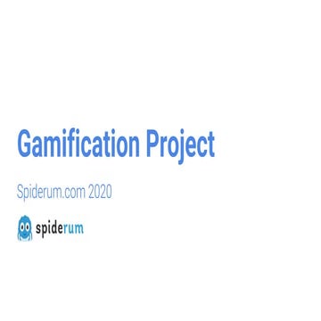 Spiderum Gamification | PPTX