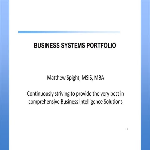 Spight portfolio 2013 | PPTX