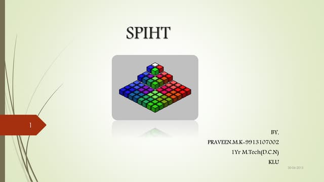 Spihtset Partitioning In Hierarchical Trees Ppt