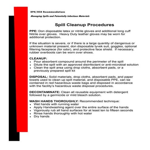 Spill Cleanup | PDF