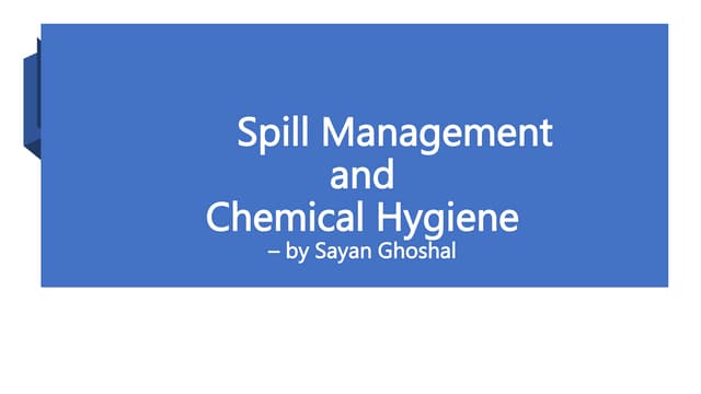 Spill-Management and waste management pdf | PDF