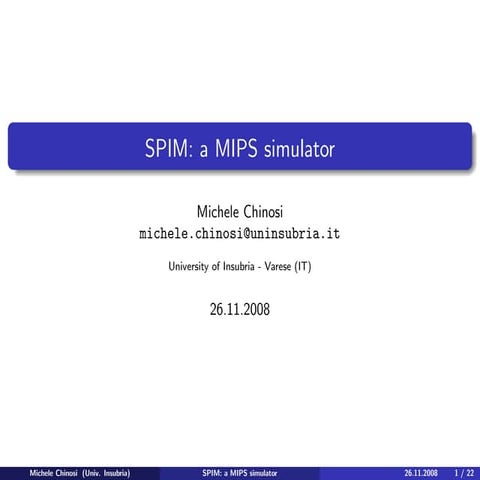 Spim Mips Simulator | PDF