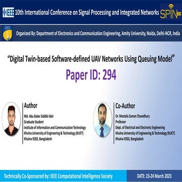 Digital Twin-based Software-defined UAV Networks Using Queuing Model | PPT