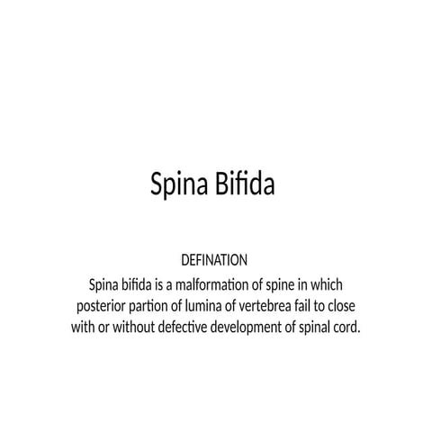 Spina Bifida. management along with nursing interventio | PPTX