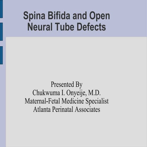 Spina Bifida And Open Neural Tube Defects | PPT