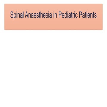 Spinal Anaesthesia in Pediatric Pateints.pptx