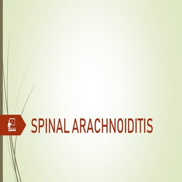Spinal Arachnoiditis ppt.pptx