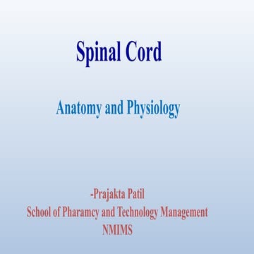 Anatomy and Physiology of Spinal cord .pptx