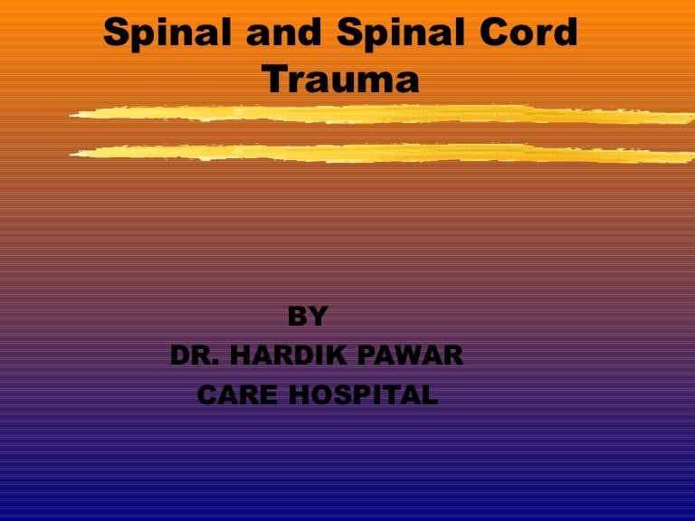 Spinal cord injury