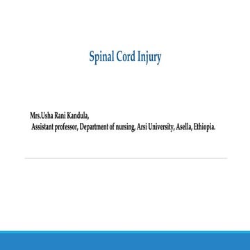 spinal cord injury ppt | PPTX