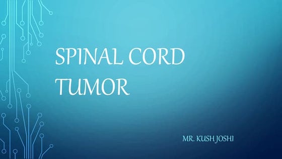 SPINAL TUMORS PPT | PPTX