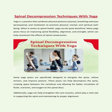Spinal Decompression Techniques With Yoga | PDF