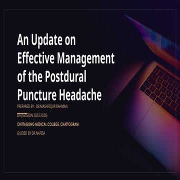 spinal headache or spinal puncture headache .pptx