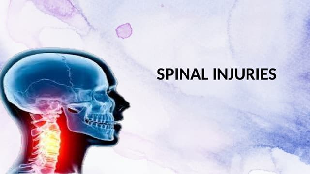 Spinal fractures (injury) | PPTX