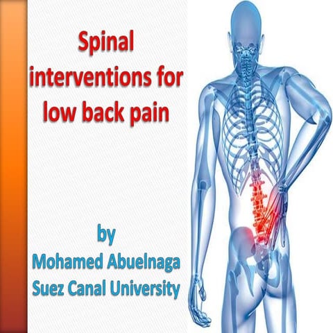 Spinal interventions for low back pain | PPTX