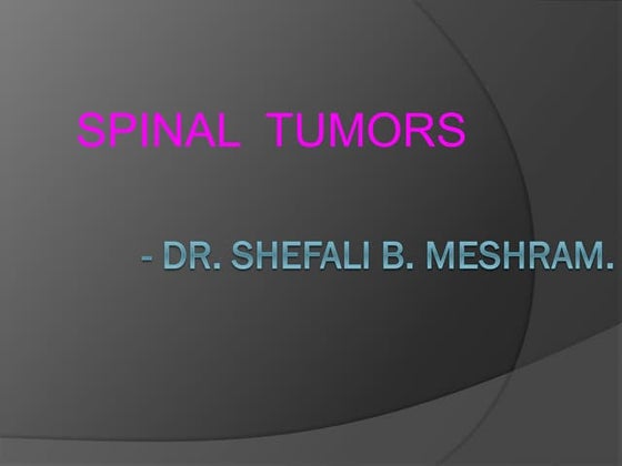 Spinal tumor | ODP