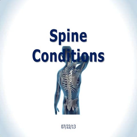 Spine Conditions | PPTX