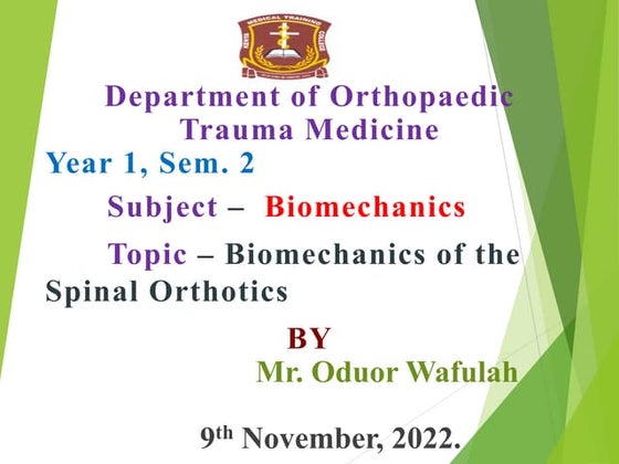 lecture#5 Spinal orthosis.pptx kmu ipmr p | PPT