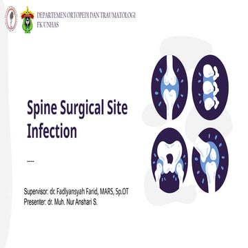Spine Surgical Site Infection-1.pptx scrubbing | PPTX