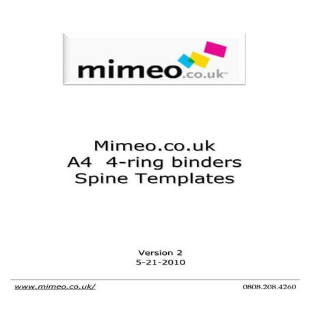 Spine Templates for your 4 Ring Binders | PPT