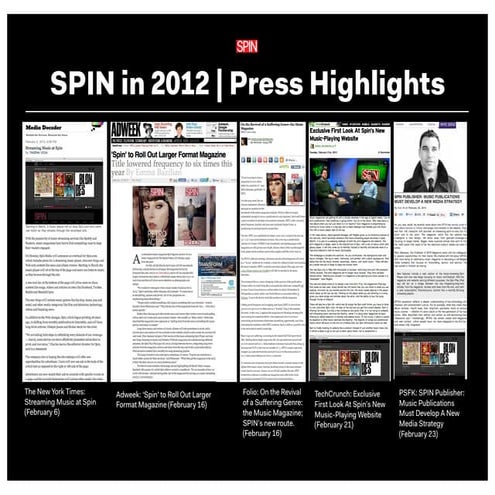 SPIN Reveals New Look in 2012 | PPT