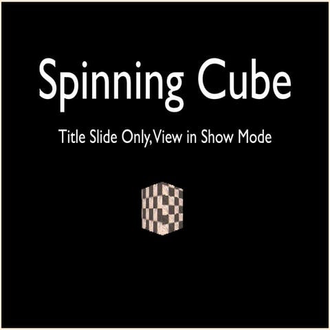 Spinning cube | POT