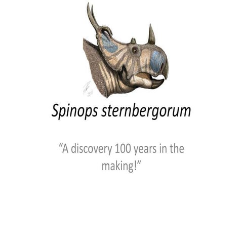 Spinops sternbergorum | PPTX | Geology | Science