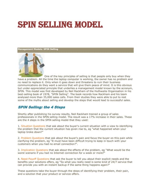 Amr Ali.SPIN selling | PPT