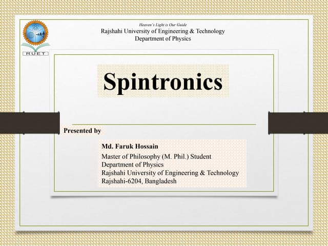 SpinFET | PDF