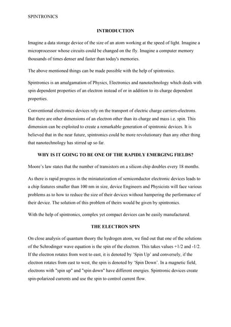 SpinFET | PDF
