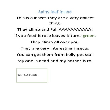 Spiny leaf insect | DOCX