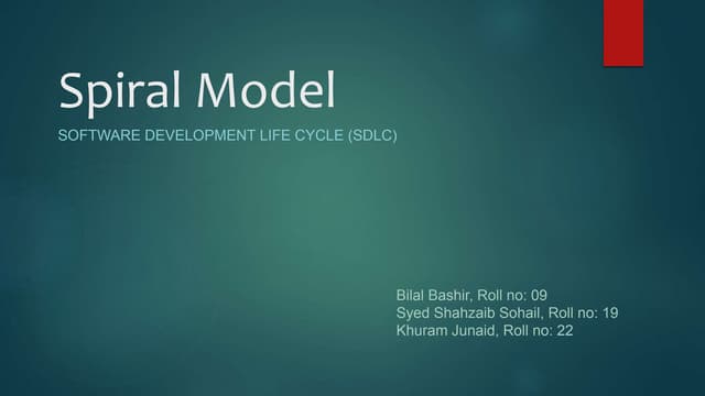 Spiral model presentation | PPT