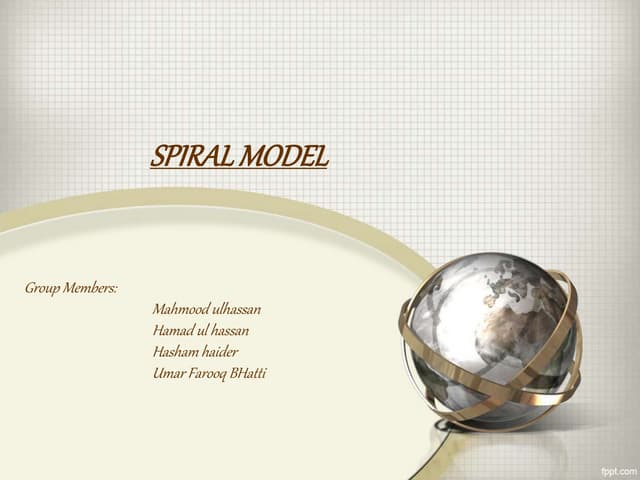 Comparison between waterfall model and spiral model Comparison between waterfall model and spiral model