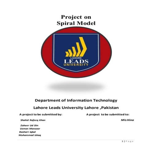 Spiral model project | DOCX