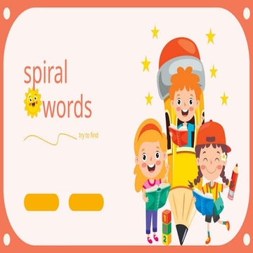 SPIRAL WORDS VOCABULARY GAME FOR ENGLISH 9.pptx