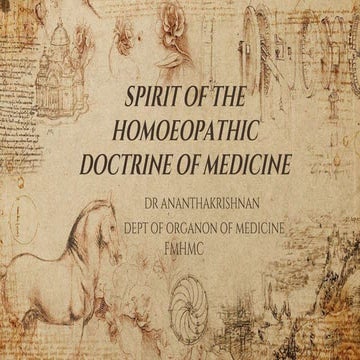 Spirit of homoeopathic doctrine of medicine | PPTX