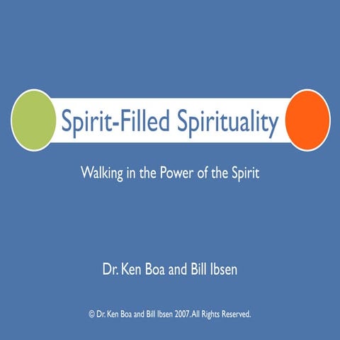 Spirit-Filled Spirituality | PPT